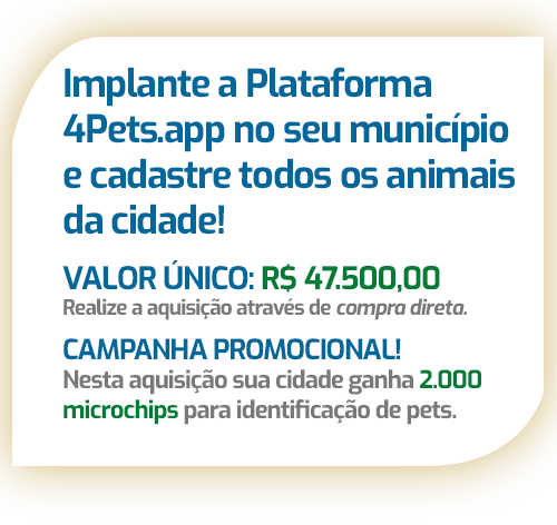 4Pets.app - Sistema de gestão para controle de animais